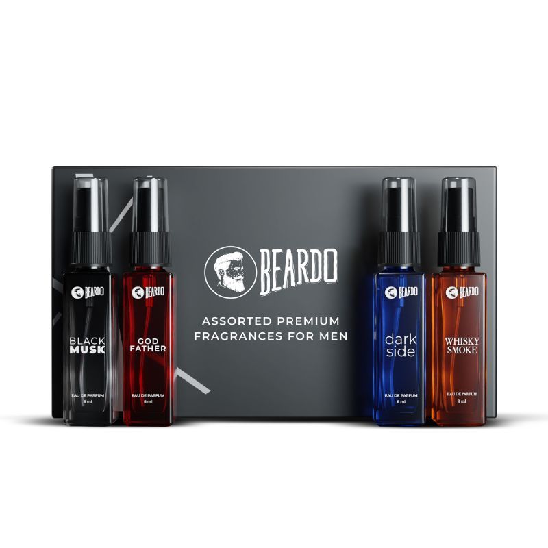 Buy Beardo Assorted Premium Perfume Gift Set for Men 4 units with Long ...