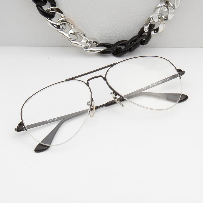 Buy TED SMITH Aviator Black Spectacles for Mens Womens (58) Online