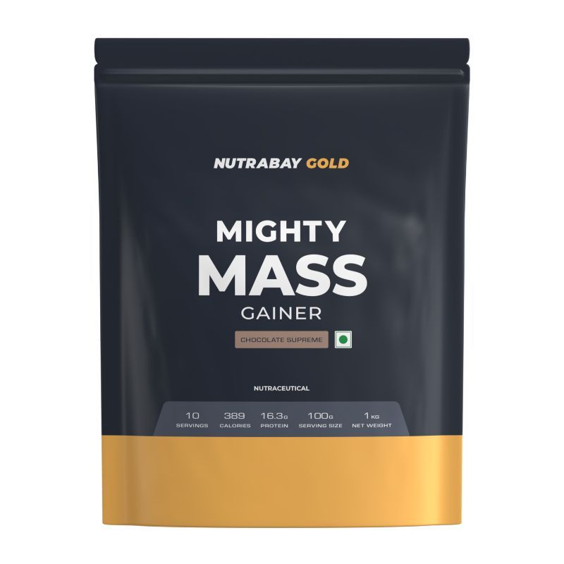 Buy Nutrabay Gold Mighty Mass Weight Gainer Supplement Powder ...