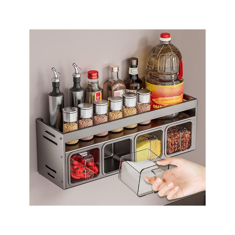 Buy House of Quirk Kitchen Accessories Organizer Condiment Rack Holder ...
