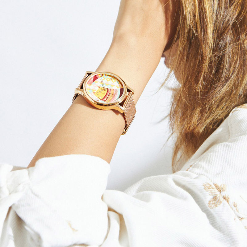 Buy Teal by CHUMBAK Carnival Cat Watch with Stainless Steel Mesh Strap ...