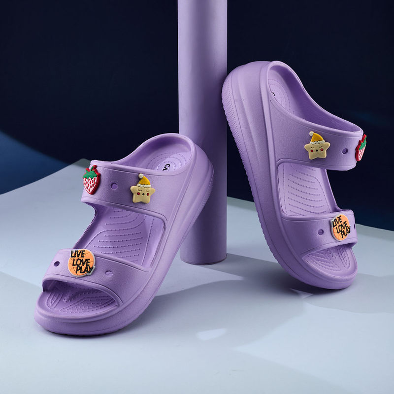 Buy Campus Gcw-7004 Women's Lavender Sliders Online