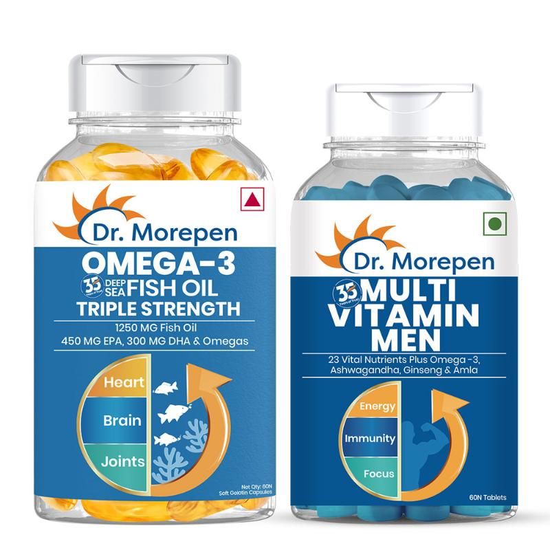 Buy Dr. Morepen Multivitamin Men g Omega- 3 Triple Strength Online