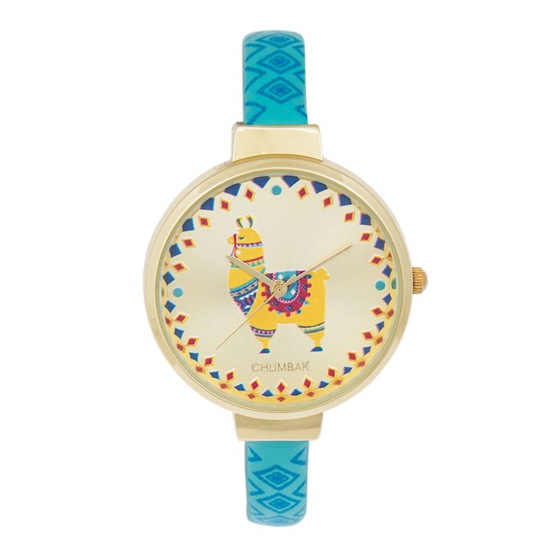 Buy Chumbak Boho Llama Wrist Watch - Blue Online
