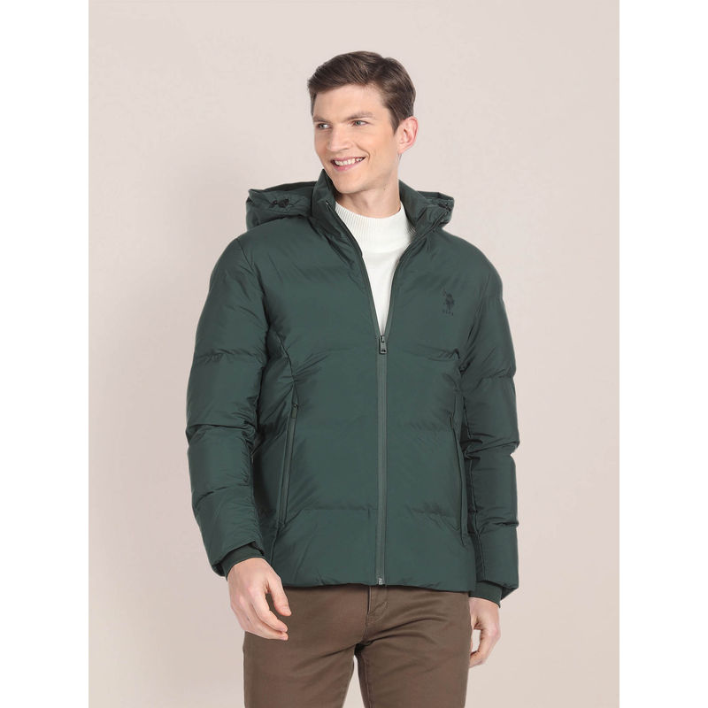Buy U.S. POLO ASSN. Detachable Hood Solid Jacket Online
