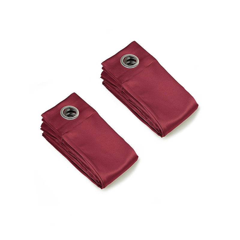 Buy Saral Home Maroon Blackout Velvet Curtains (4X5 Feet) Online