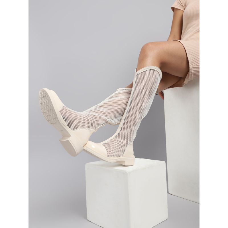 Buy Truffle Collection Beige Solid Casual Boots Online