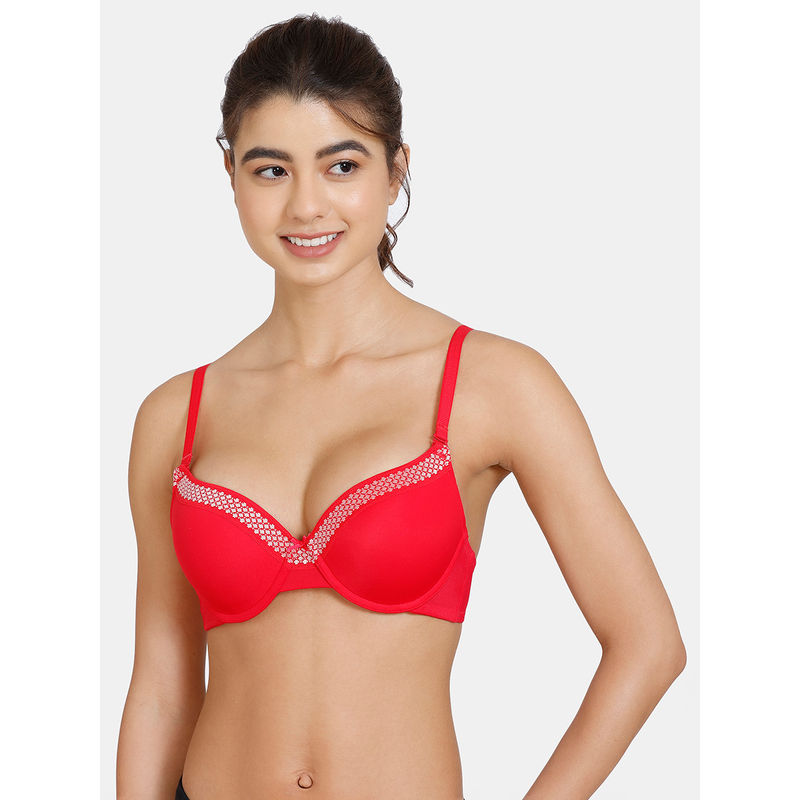 Buy Zivame Pure Bliss Push Up Wired Medium Coverage Bra - Ski Patrol Online