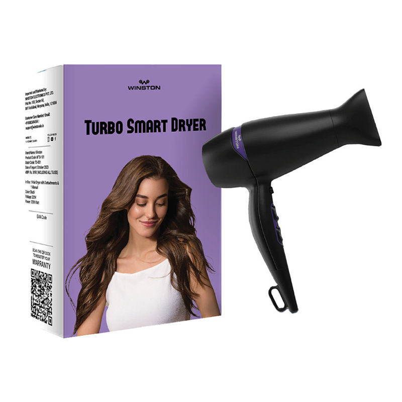 Buy Winston Turbo Hair Dryer 2200w with Diffuser & Concentrator 2 Speed ...