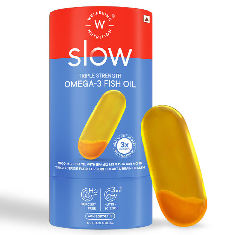 Buy Wellbeing Nutrition Slow Triple Strength Omega 3 Fish Oil 1240mg ...
