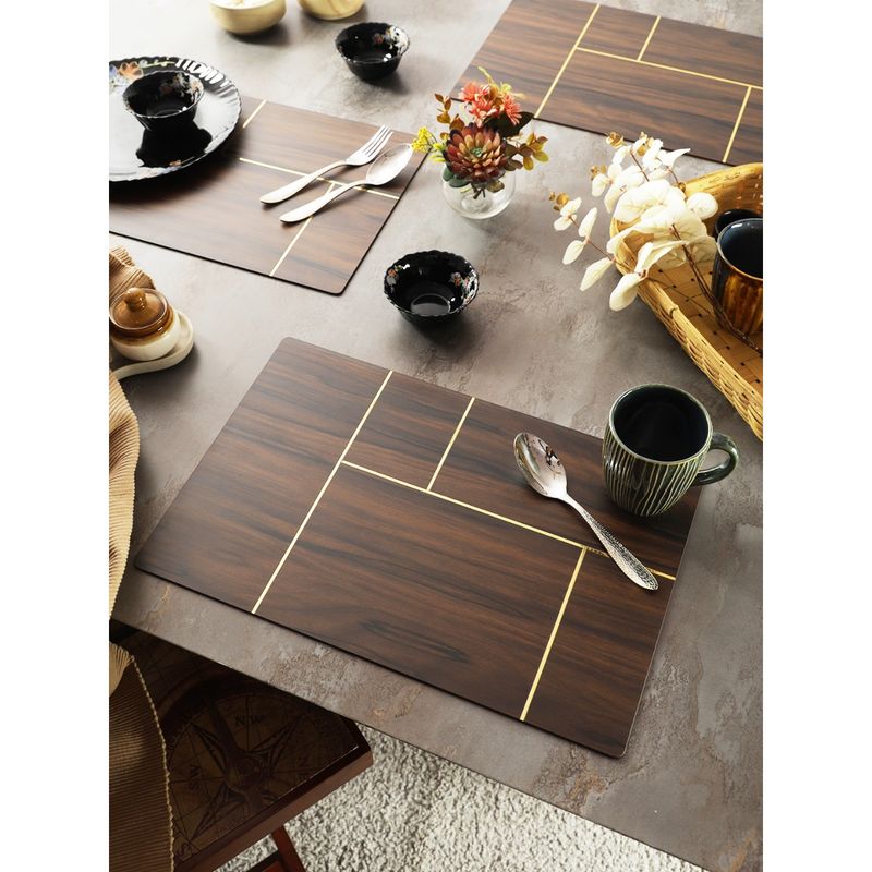 Buy Eyda Set of 6 Wooden-MDF Table Mats Online