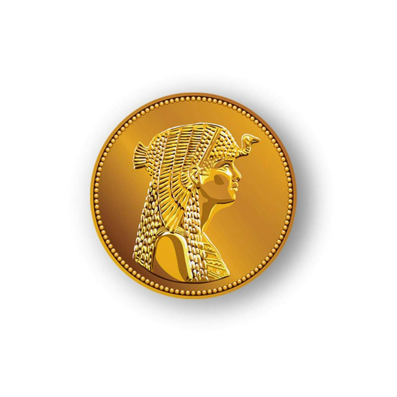 Buy The Artment Coin Of Queen Cleopatra Canvas Matte Finish Yellow ...