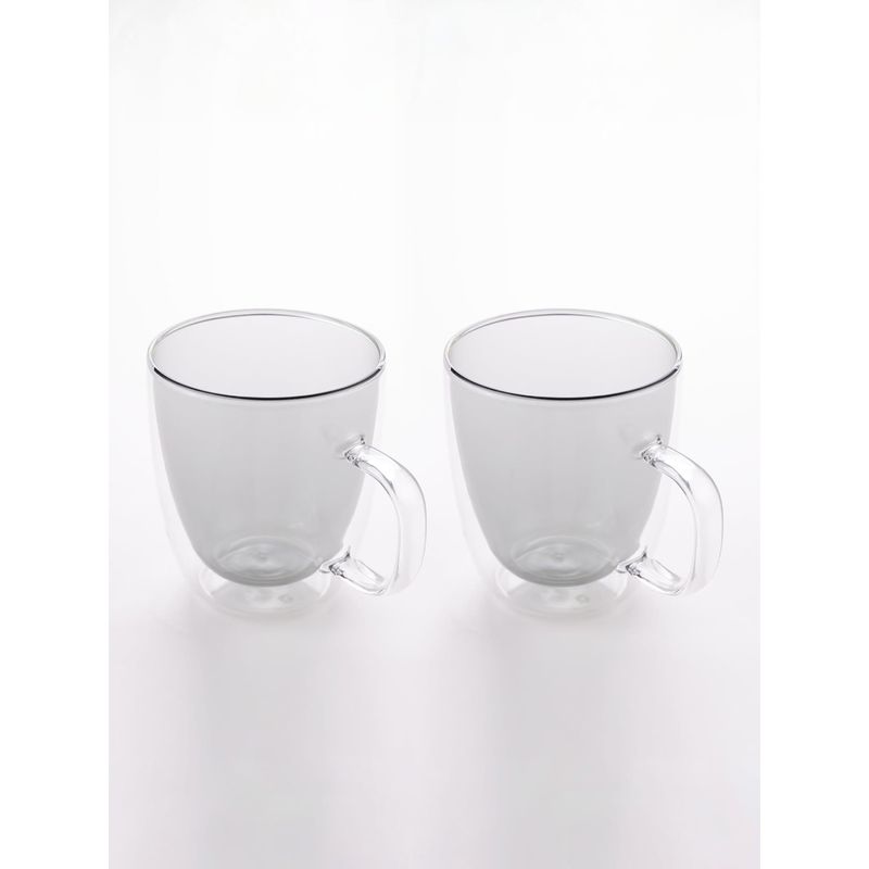 Buy The Better Home Zest Series Coloured Double Wall Glass Cup 2Pcs ...