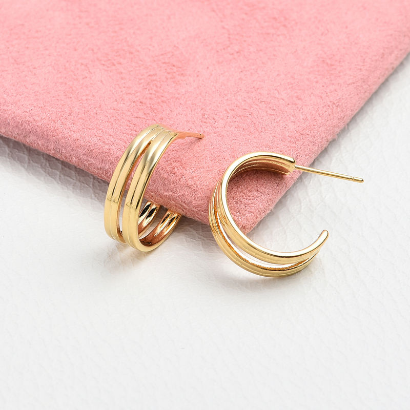 Accessorize London Gold Plated Basic Double Hoop: Buy Accessorize ...