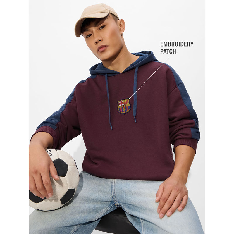 Buy The Souled Store Fc Barcelona Logo Mens Oversized Hoodie Online