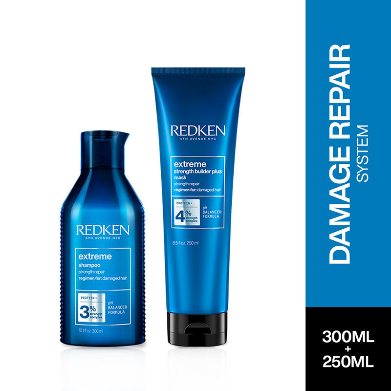 Buy Redken Anti Breakage Combo - Extreme Shampoo & Strength Builder ...