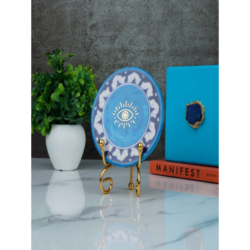 Buy Homearte Evil Eye Handcrafted Blue Pottery Showpiece Online