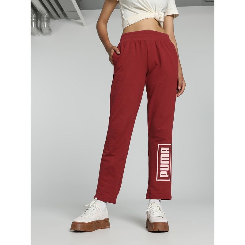 Buy Puma Futuristic Graphic Women Red Sweatpant Online
