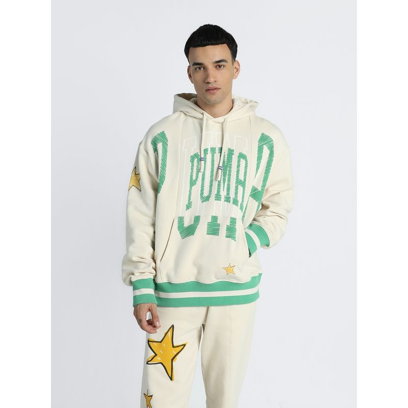 Buy Puma Getting Crafty Unisex Off White Hoodie Online