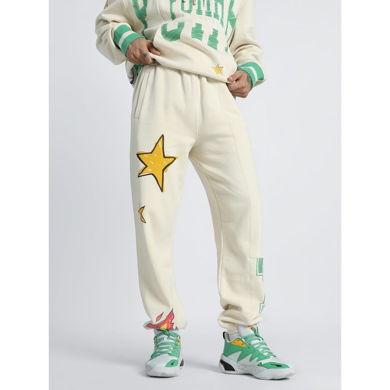 Buy Puma Getting Crafty Unisex Off White Sweatpant Online