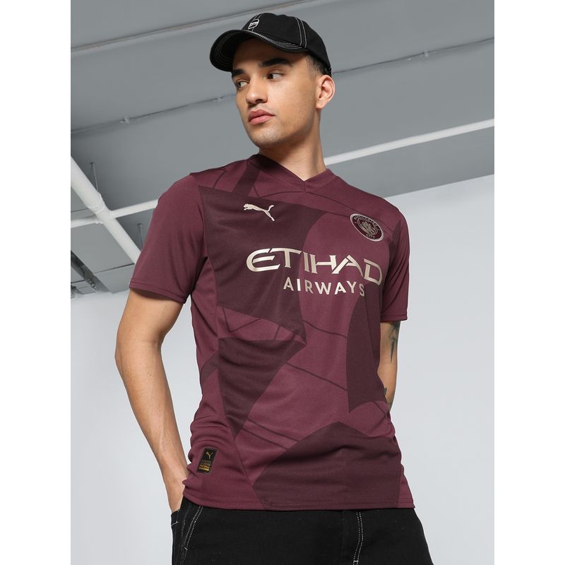 Buy Puma Manchester City Football Club Third Replica Men Wine Jersey T ...