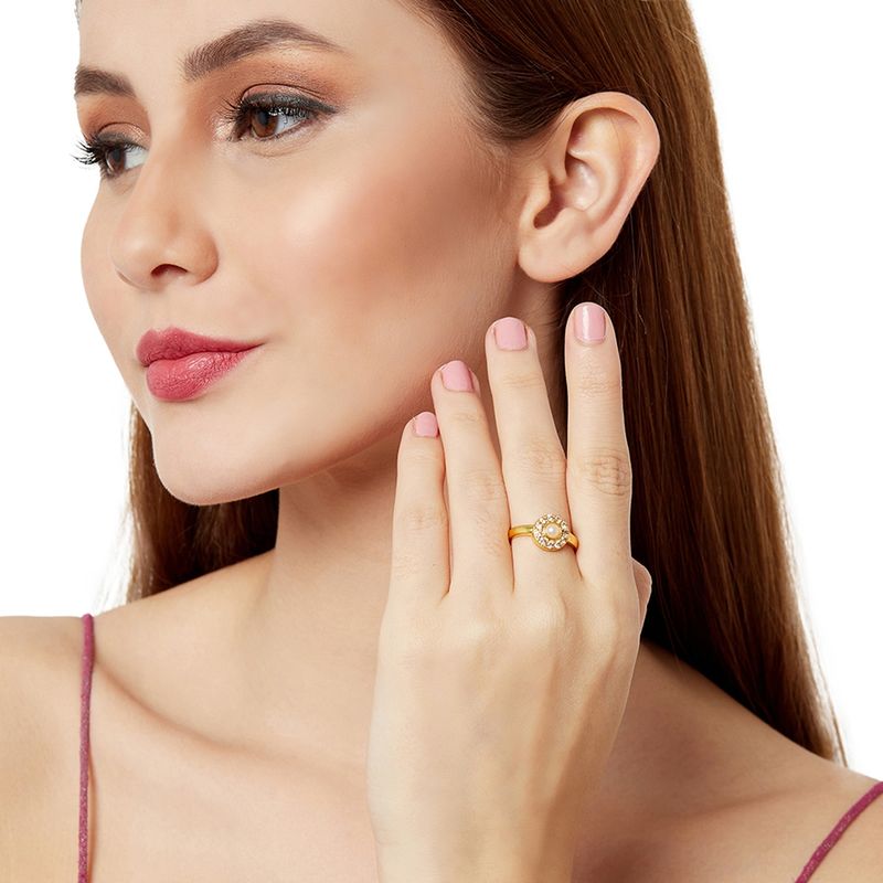 Buy Voylla Pretty Ring with CZ Embellished Online