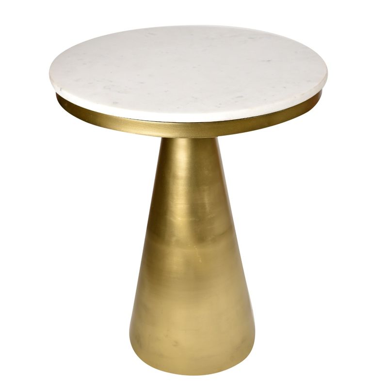Buy Manor House House Cone Shaped Stand Marble Top Accent Table 19.5x24 ...