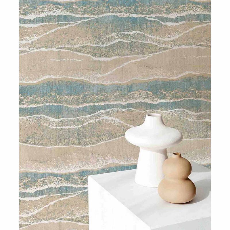 Buy Excel Ocean Wave Multicolour Wallpaper Online