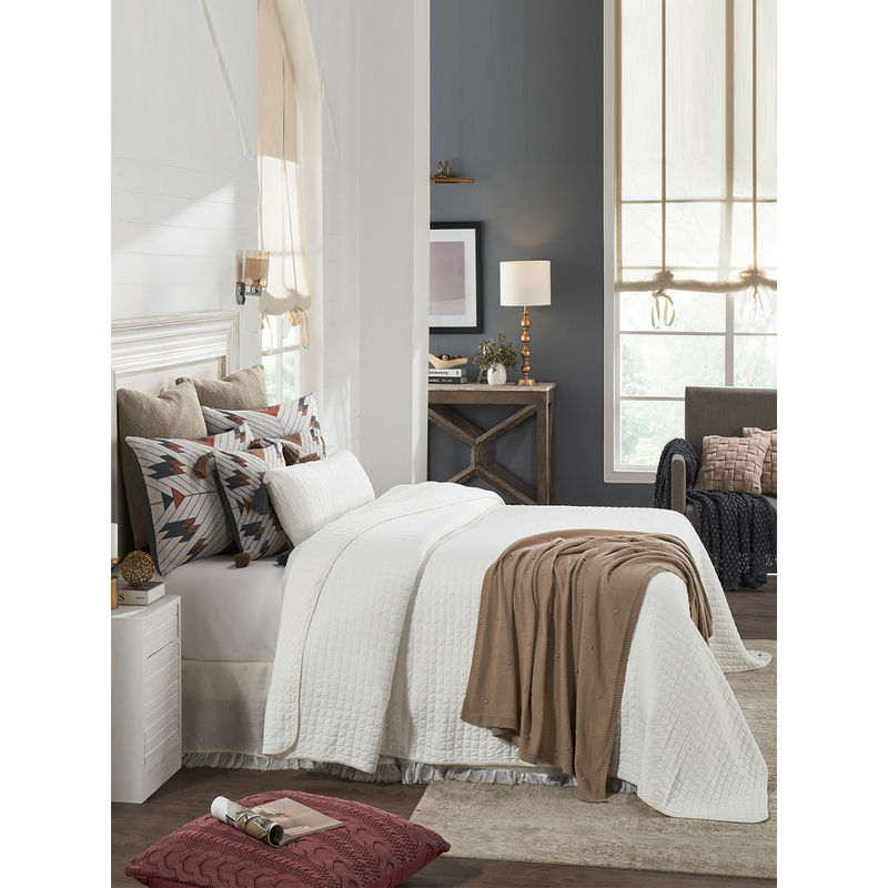 Buy PLUCHI Sabah Cotton Polyester Filled Bedcover with 2 Pillow & 3 ...