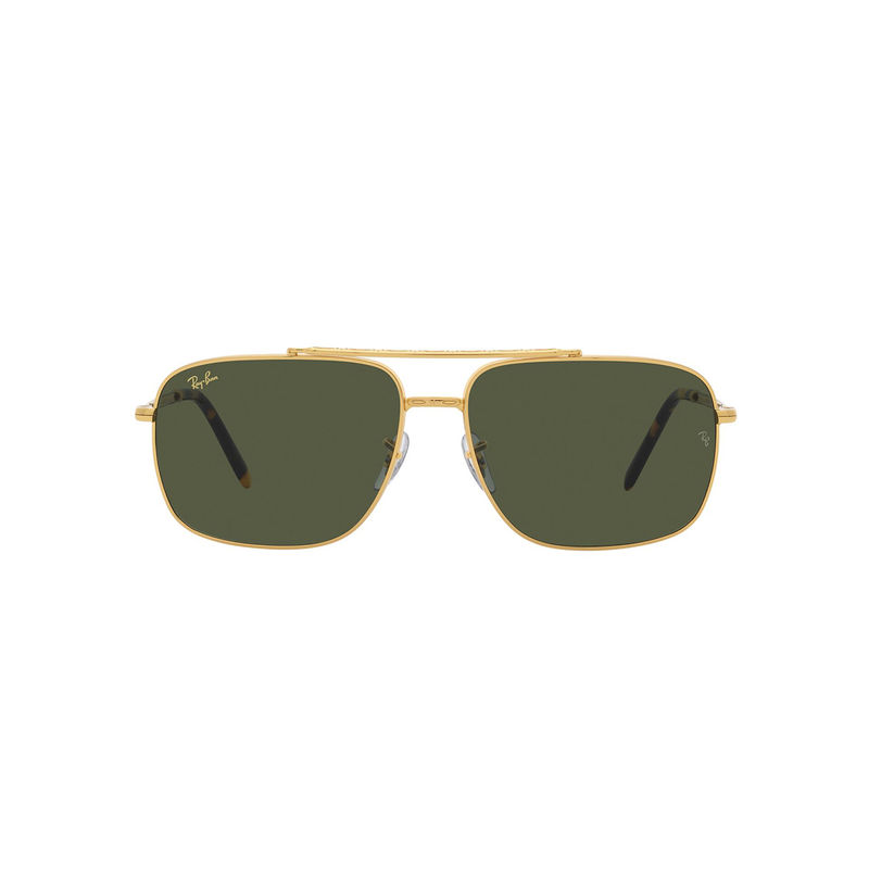 Buy Ray-Ban Legend Gold Sunglasses 0RB3796 Pillow Gold Frame Green Lens ...