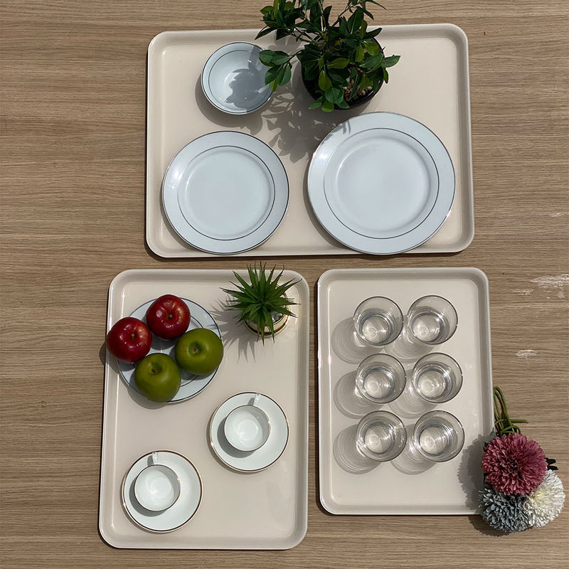 Mason Home Beige Avenue Rectangle Serving Tray (Set Of 3): Buy Mason ...