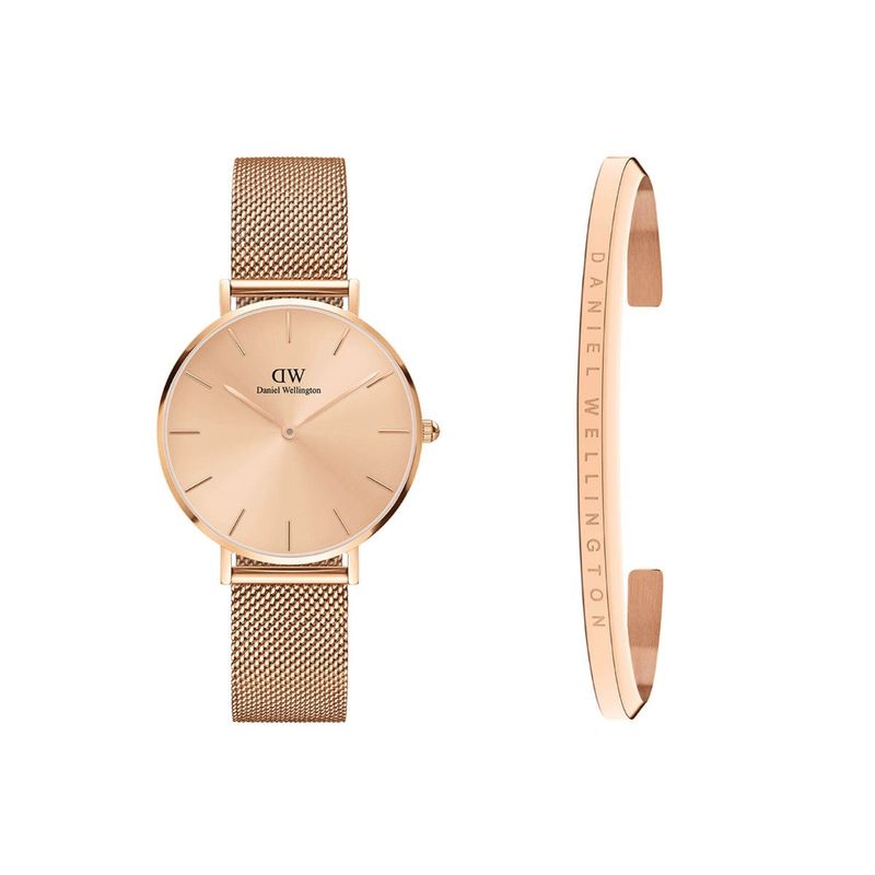 Buy Daniel Wellington Gift Set Petite Unitone Rose Gold 32mm Watch ...
