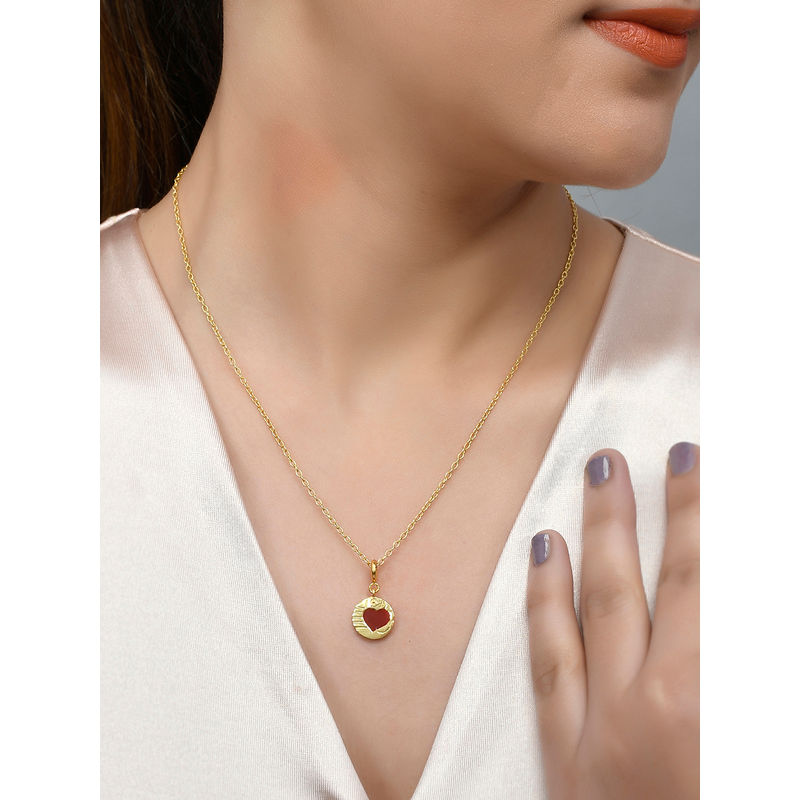 Buy Voylla Valentine's Day Collection Enamelled Heart Style Jewellery ...