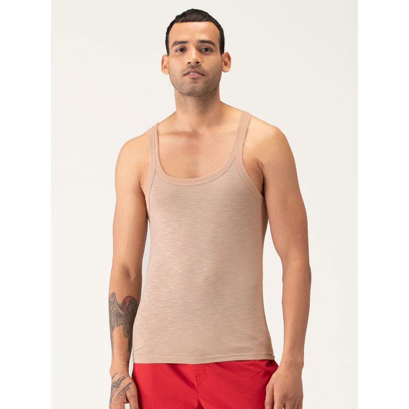 Buy DaMENSCH Men NEO-SKIN Anti-Microbial Bamboo Square Neck Slub ...