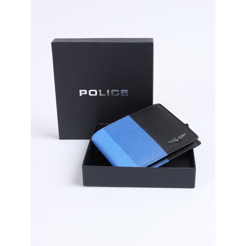 Buy Police Men Leather Colorblock Multi-Color Wallet Online
