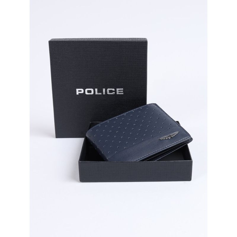 Buy Police Men Leather Textured Multi-Color Wallet Online