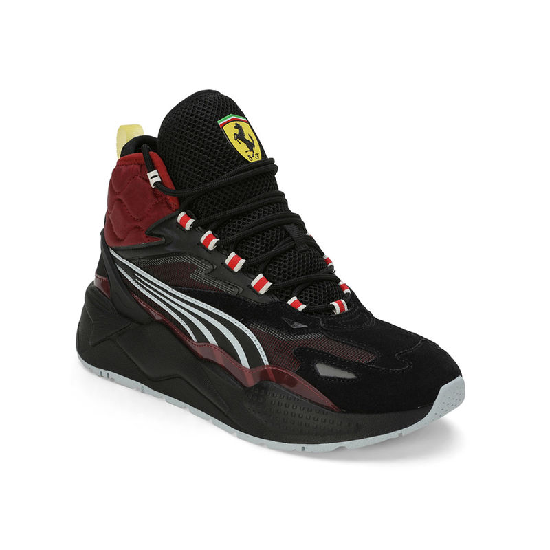 Buy Puma Ferrari RS-X Mid Unisex Black Sneakers Online