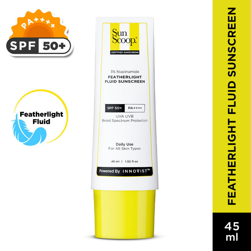 Buy Sunscoop 3% Niacinamide Feather Light Fluid Sunscreen SPF 50+ PA ...