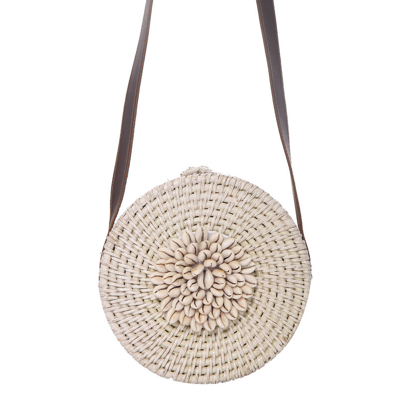 Buy 5 Elements by Radhika Gupta White Round Bamboo Wood With Kodi ...