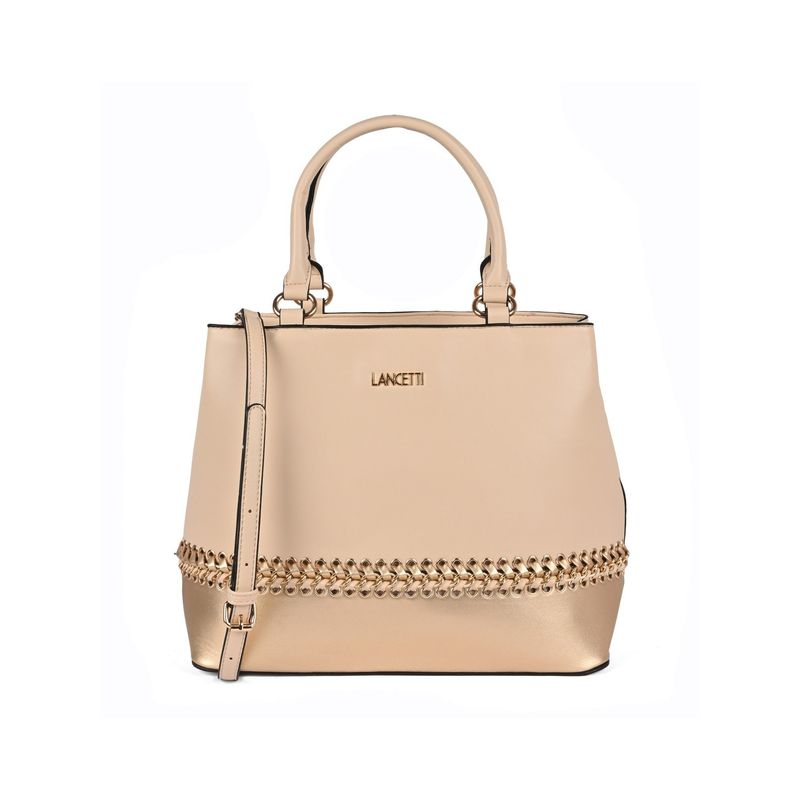 Buy LANCETTI Mirage Beige Soft One Size Handbag Online