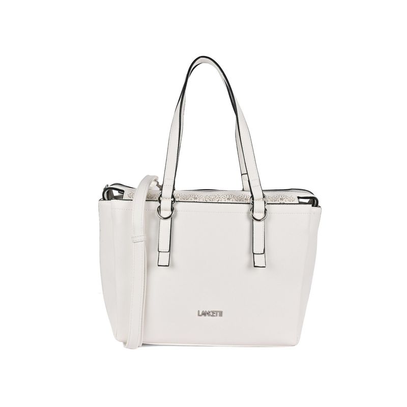 Buy LANCETTI Festa White Soft One Size Shopping Bag Online