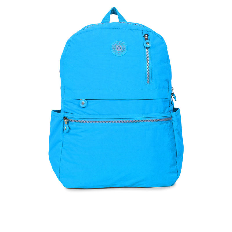 Buy Bahama CRINKLE Blue Color Nylon Material Soft Medium Size Backpack ...