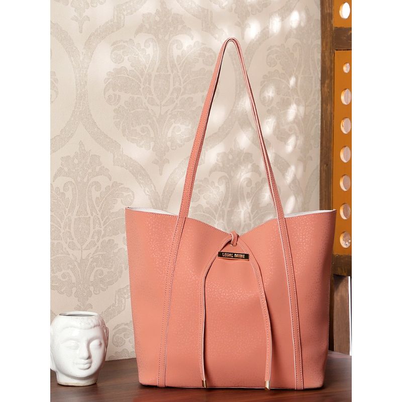 Buy Legal Bribe Textured Tote Bag - Pink Online
