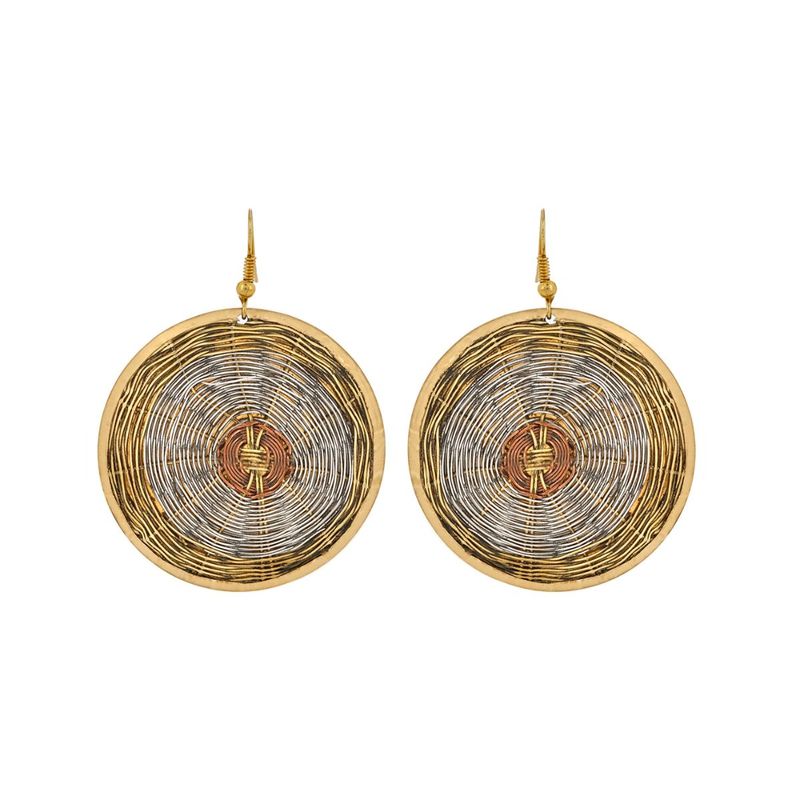 Buy Prita Multi-Tone Circle Earrings Online