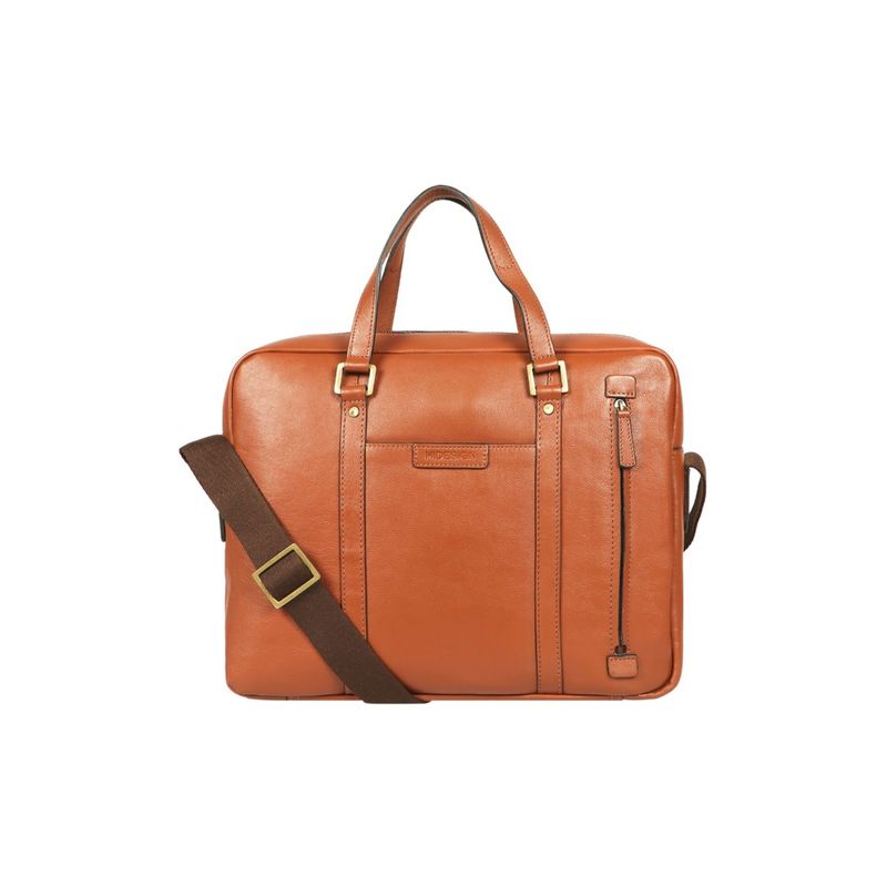 Buy Hidesign Tan Briefcase Men Bag (L) Online