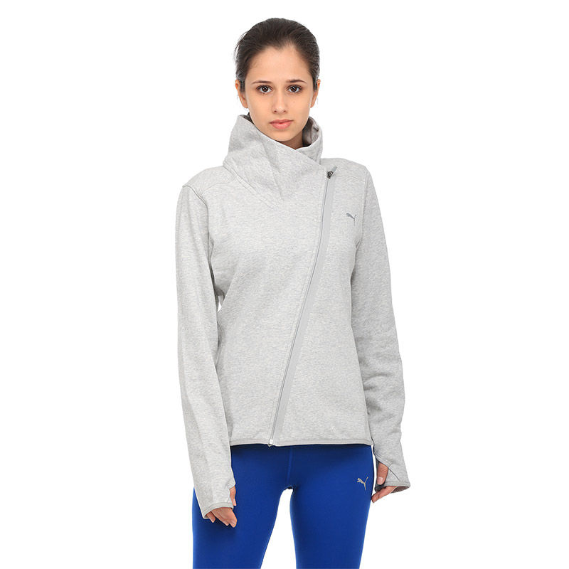 Buy Puma Asymmetrical Zip Jacket - Grey Online