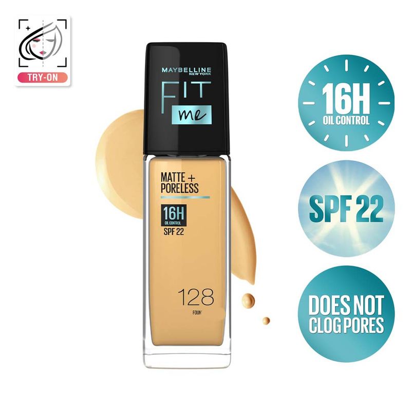 Buy Maybelline New York Fit Me Matte+Poreless Liquid Foundation 16H Oil ...