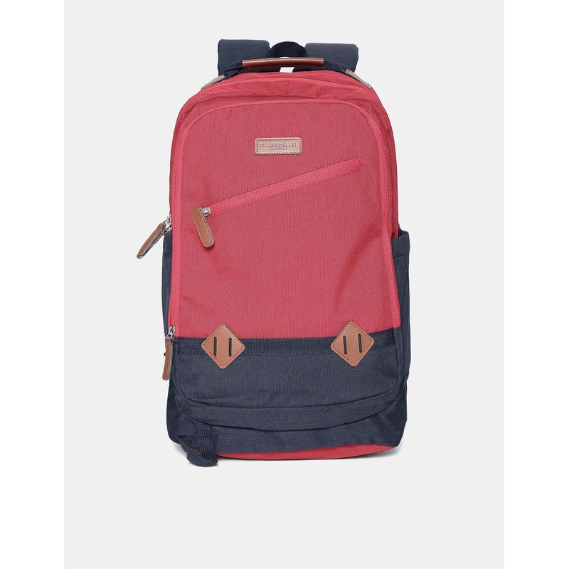 Buy U.S. Polo Assn. Red And Navy Colour Block Laptop Backpack Online