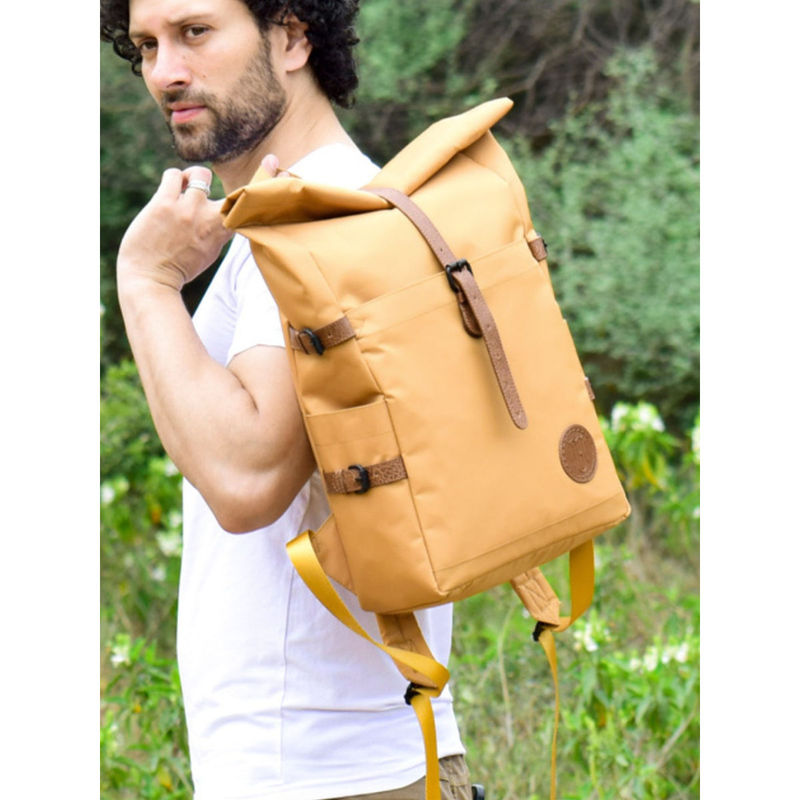 Buy Mona B Unisex Voyager Mustard Backpack Online