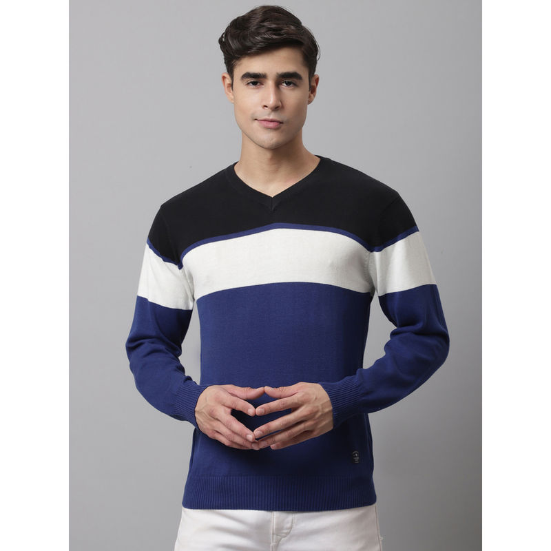 Buy Cantabil Ink Blue Men Sweater Online